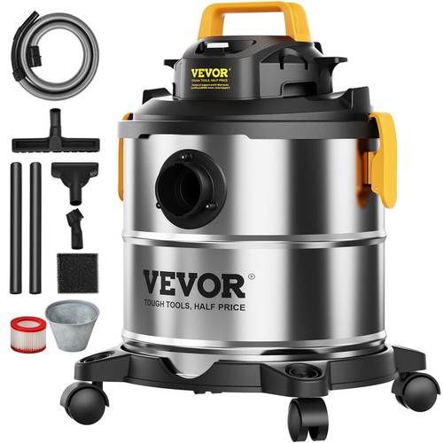 VEVOR Wet Dry Shop Vac Vacuum 5.5 Gallon 6 Peak HP Clean Blower Stainless Steel | eBay