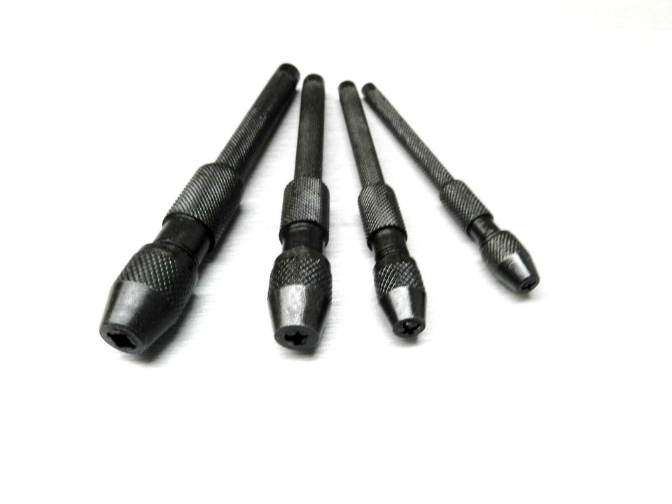 4 Pc Pin Vise Set Hand Held Hollow Handle Black Finish 4 Piece Vice ...