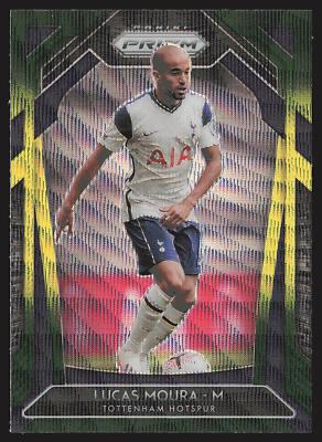 2020-21 Panini Prizm Premier League #162 Lucas Moura Yellow Green Prizm ...