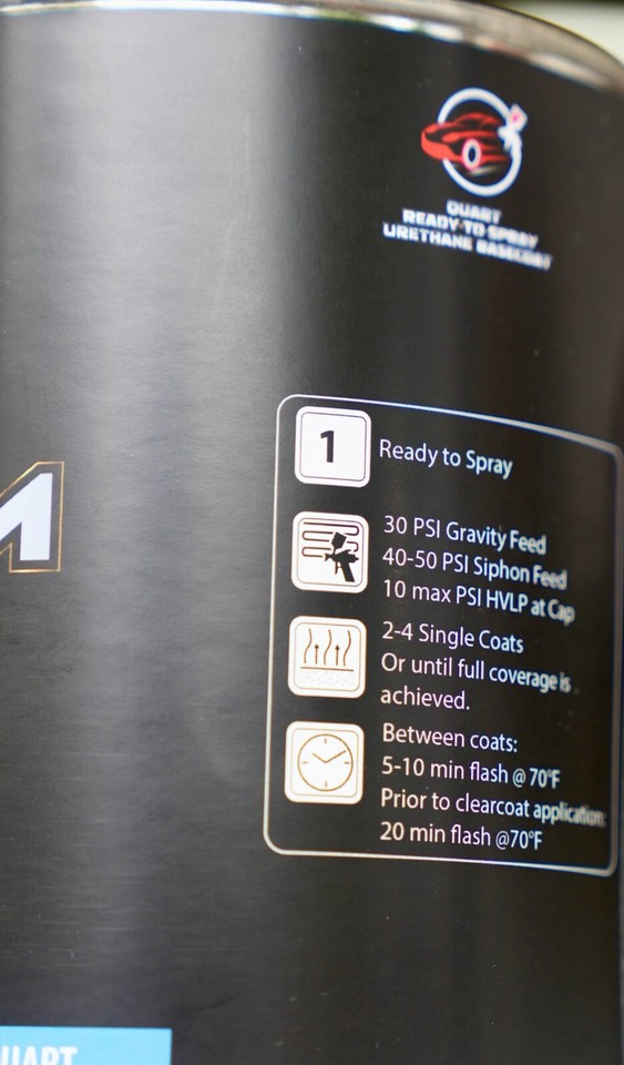 GM Quart Ready To Spray Auto Basecoat Paint + Clear Coat Kit PICK YOUR ...