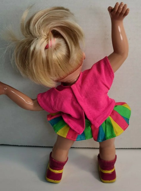 1993 Vtg Casey Cartwheel Cheerleader Doll Toy Biz poseable blond hair ...