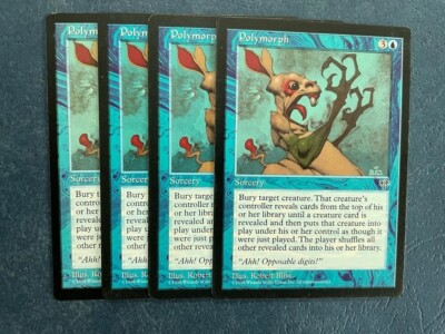 MTG 4X MIRAGE POLYMORPH NM MAGIC THE GATHERING ENGLISH RARE SORCERY ...