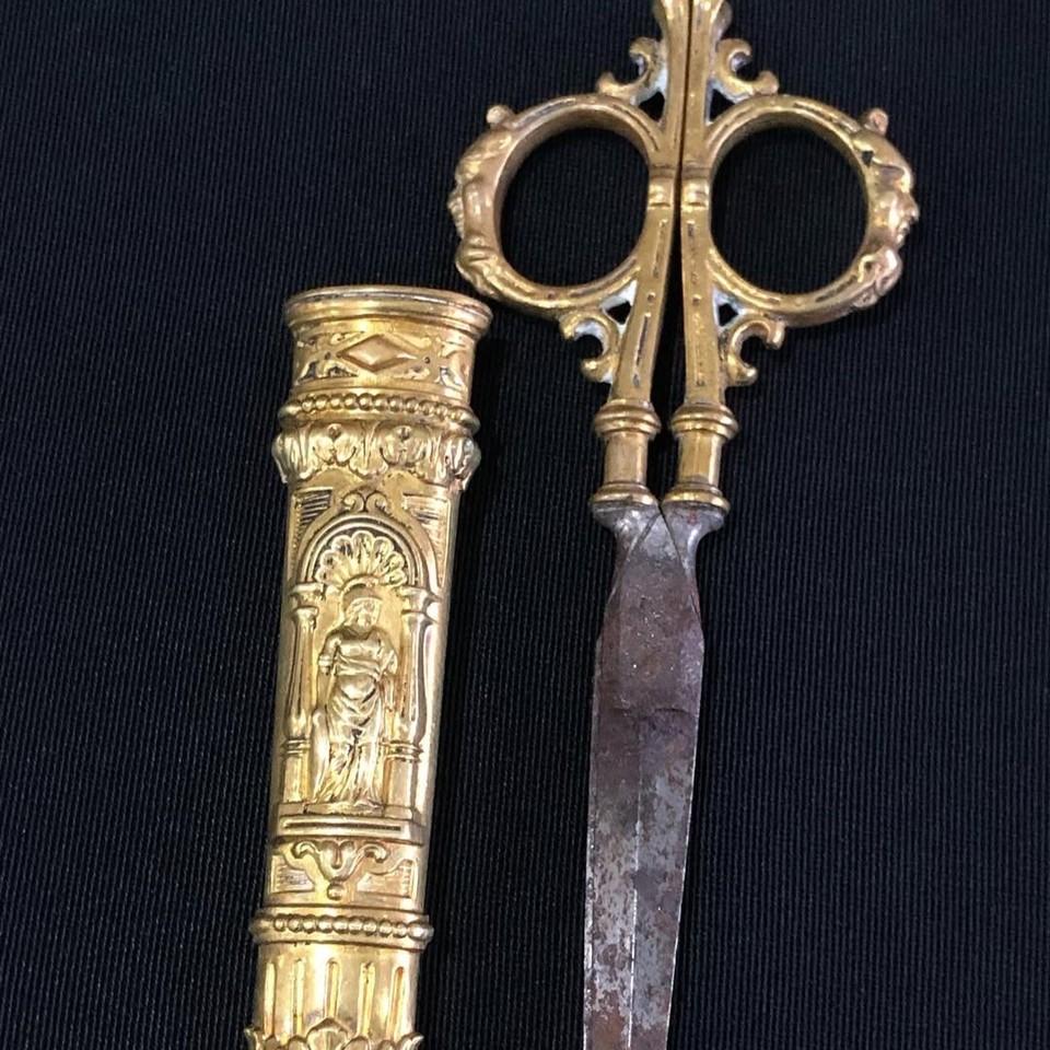 Antique Victorian Scissors Europe 1850 Bronze collectible Gothic Style ...