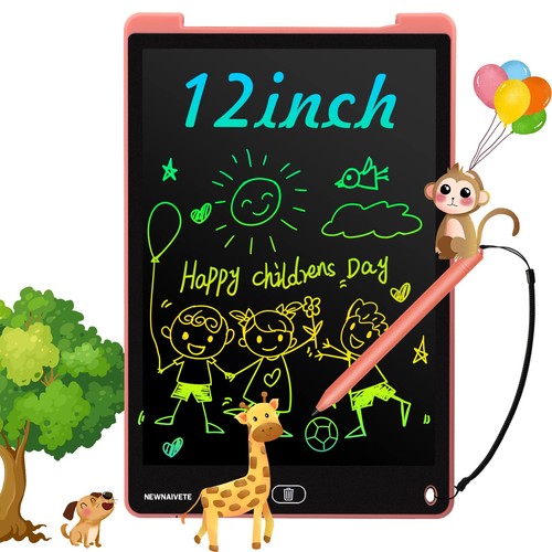 LCD Writing Tablet, 12 Inch Toddler Doodle Board, Colorful Drawing ...