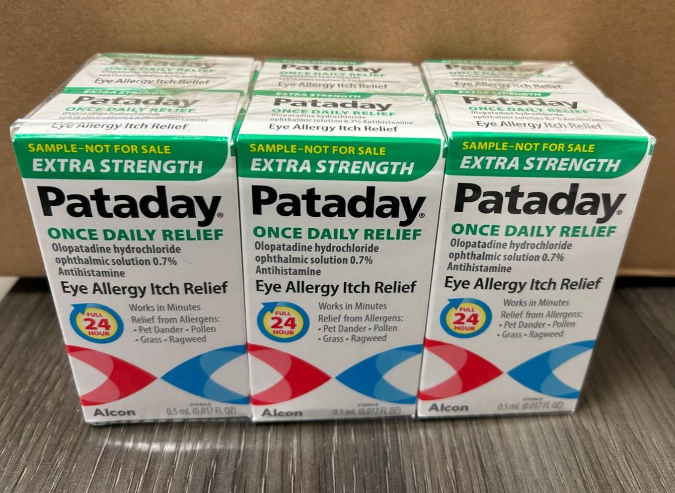 Pataday Extra Strength Eye Drops Allergy Relief - 6 Packs - Sample Size ...