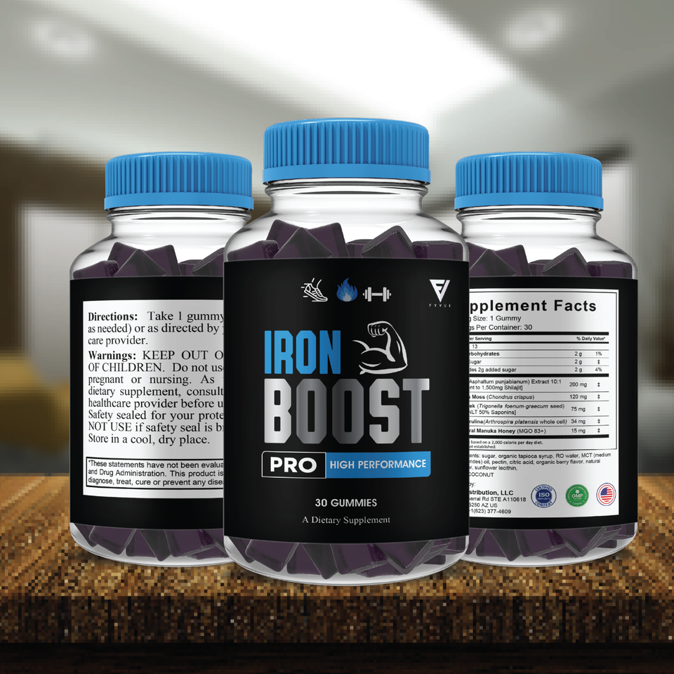 (5 Pack) Iron Boost Pro Performance Gummies, IronBoost Pro (5 Month ...