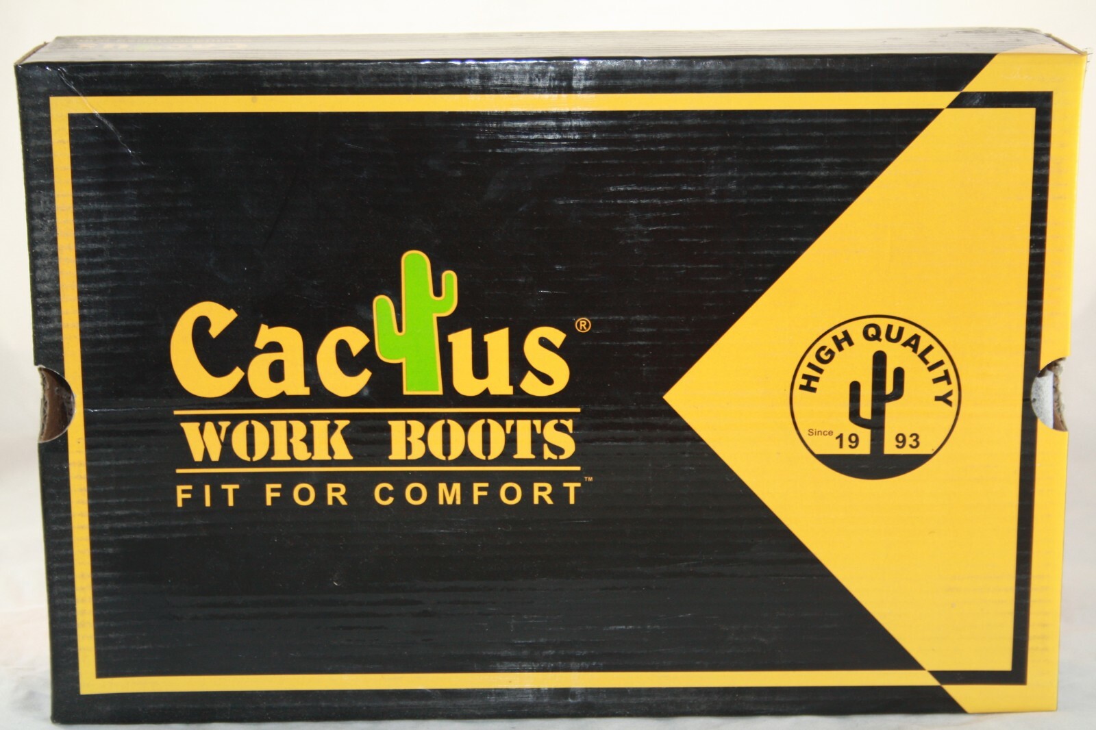 CACTUS WORK BOOTS 4700 BLACK SLIP RESISTANT MEMORY FORM INSOLE SLIP-ON ...