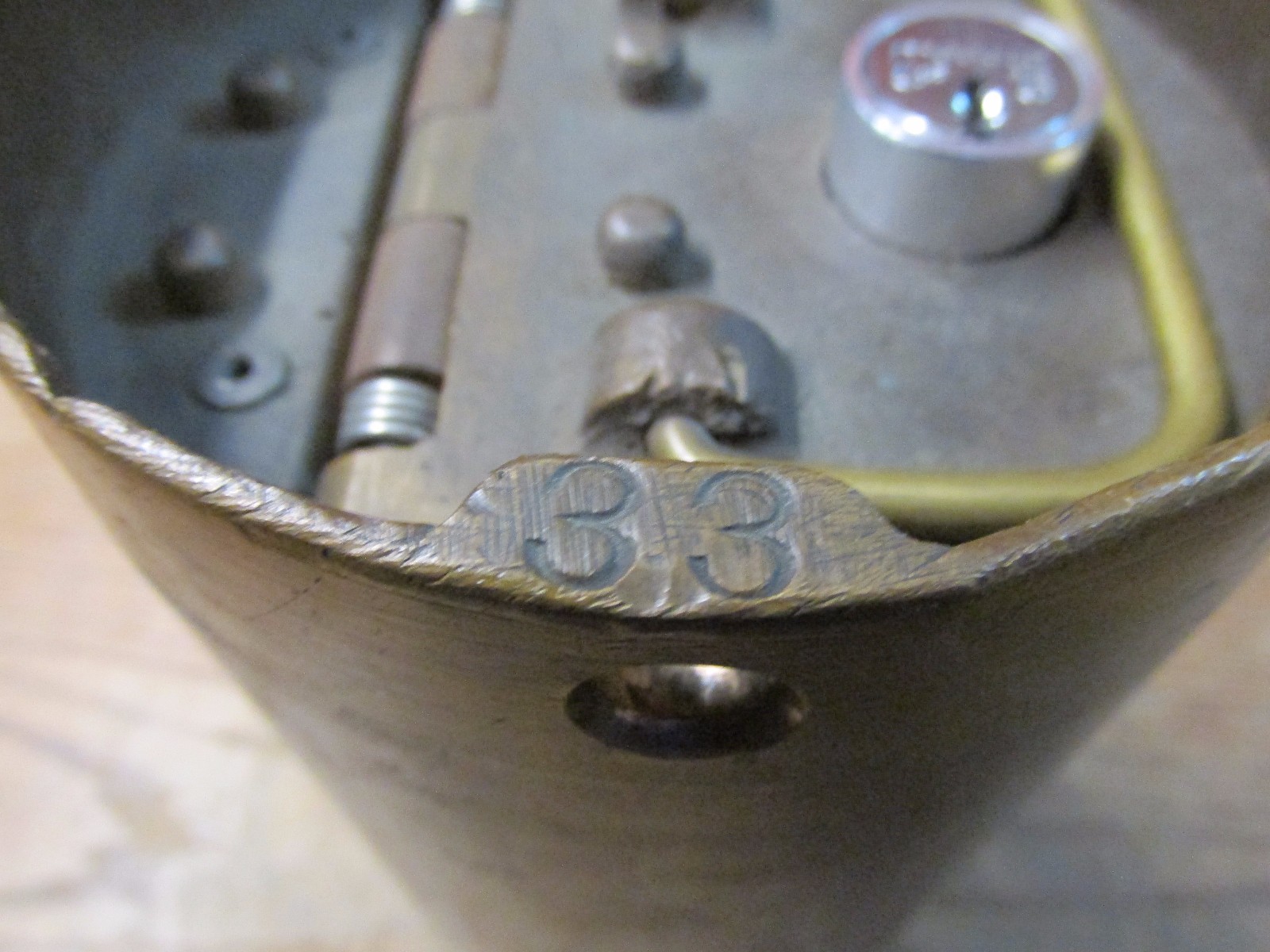 Vintage Diamond Mfg Brass Fare Box Cash Vault Cylindrical 9" X 4-3/4" X ...