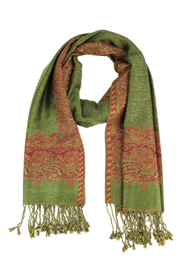 US-SELLER New Reversible Border Paisley Pash, Scarf Shawl Wrap Elegant ...