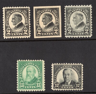 1923 1925 1926 Harding 610 611 612, 622 harrison 633 Wilson F/VF VF VF ...