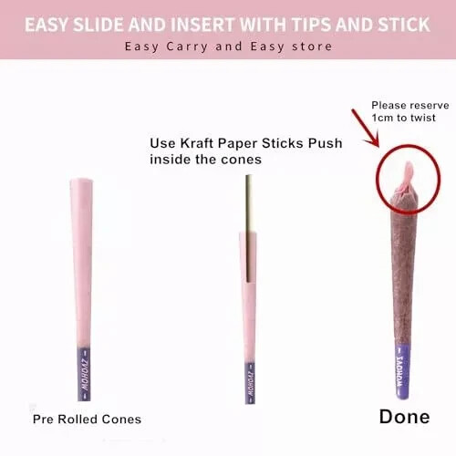 Colorful Pre Rolled Cones, 50 Pack King Size Preroll Cones Rolling ...