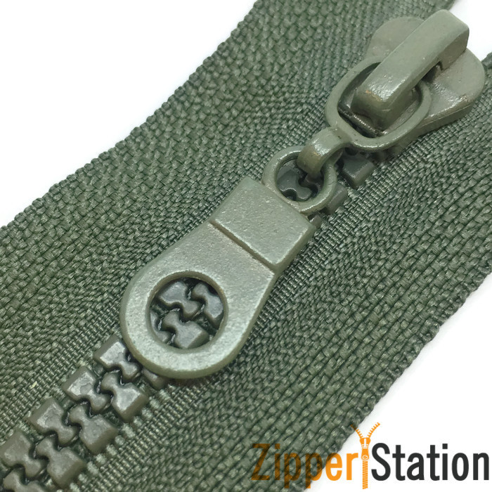 Chunky Open Ended Zip Plastic Teeth - Choice of 25 Colours & 12 Zipper ...