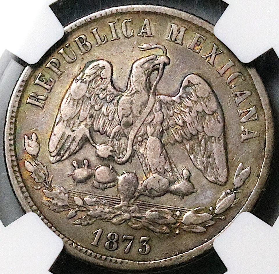 1873-Go NGC XF 40 Mexico 50 Centavos Guanajuato Rare 50k Coin POP 1/1 ...