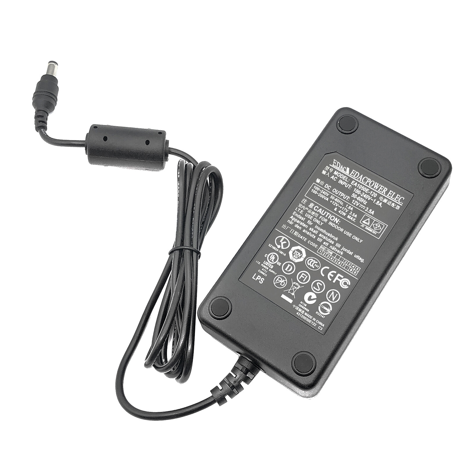 Genuine Edac EA1050E-120 AC Adapter Power Supply 12V 3.5A OEM | eBay