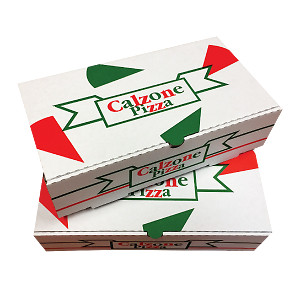 100 x Calzone Pizza Box Calzone Carton Pizza Boxes Italian Brown White ...