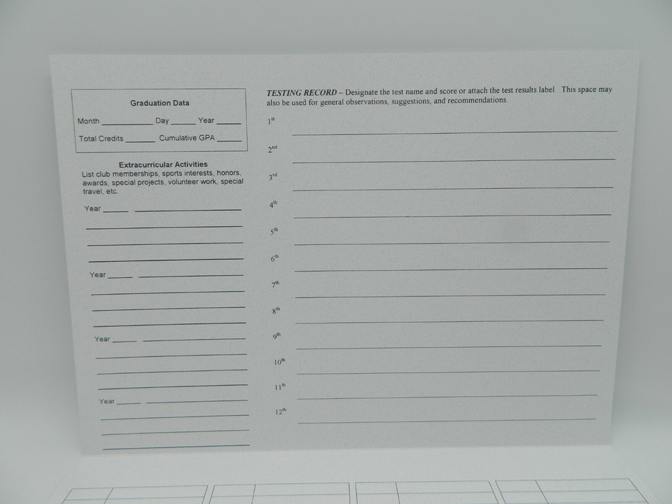 Homeschool Cumulative Transcript Folders, Pack of 3, use w. any ...