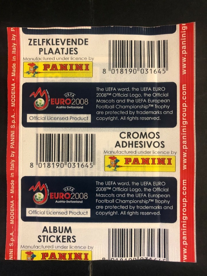 STICKER PACKET EURO 2008 PANINI AUSTRIA - SWITZ..SEALED FULL NEW NEAR ...