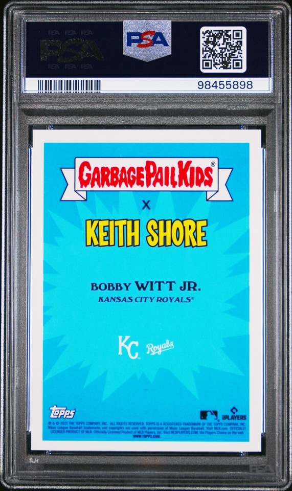 2022 GPK X MLB Bobby Witt Jr. Rookie RC #6a Bobby Bubbles Green Foil ...