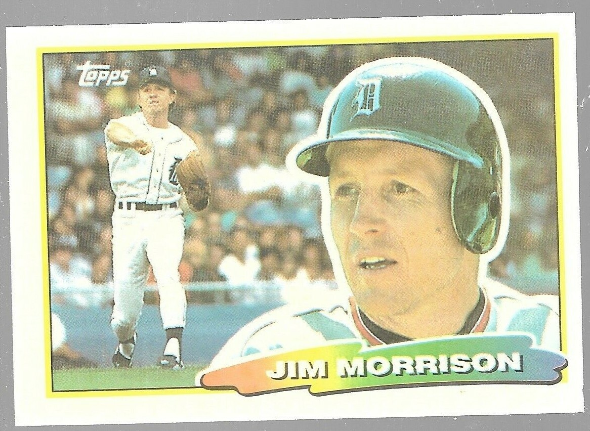 1988 Topps Big Jim Morrison 237 Detroit Tigers MLB Baseball Card ...