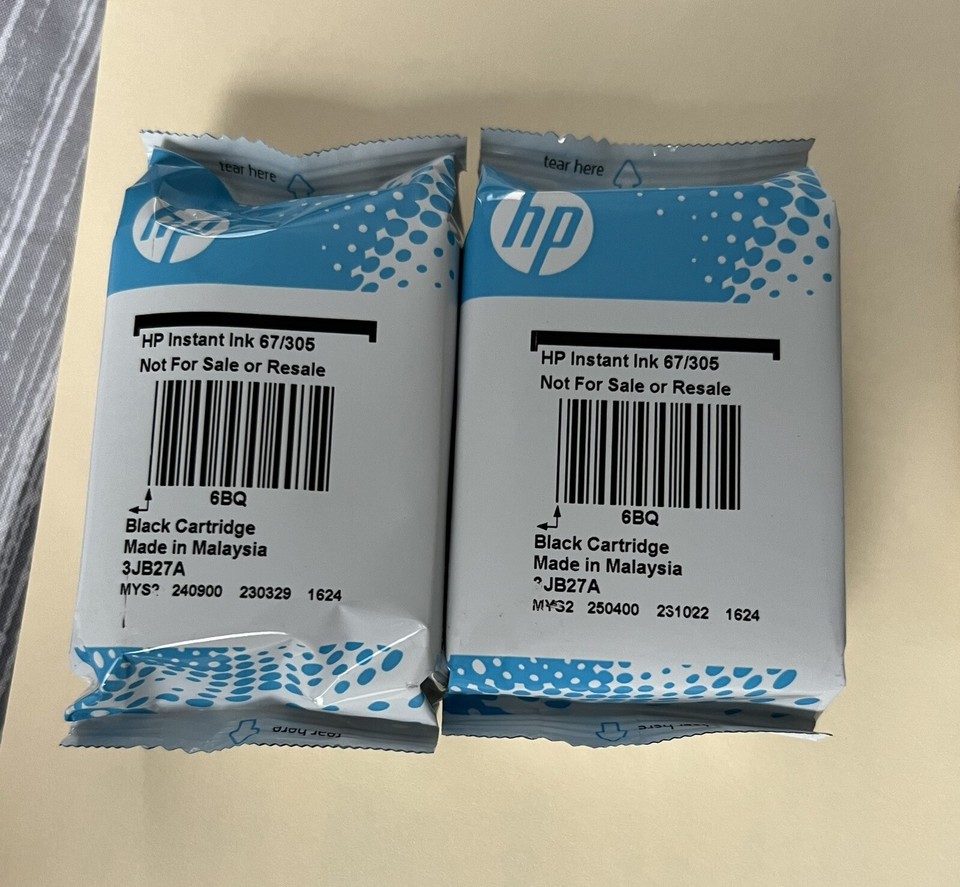 HP 67/305 Black and Tri-Color Ink CARTRIDGES New/Sealed. Make Sure You ...