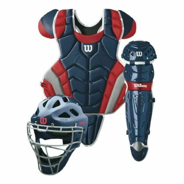 Wilson C1K Catcher's Gear Kit - Navy/Scarlet for sale online | eBay