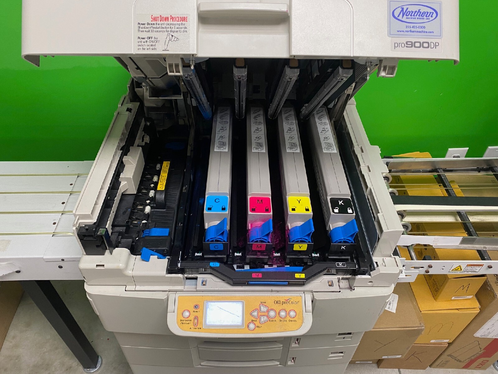 OKI Envelope Printer Pro 900 DP with FEEDER & Conveyor Delivery-Great ...