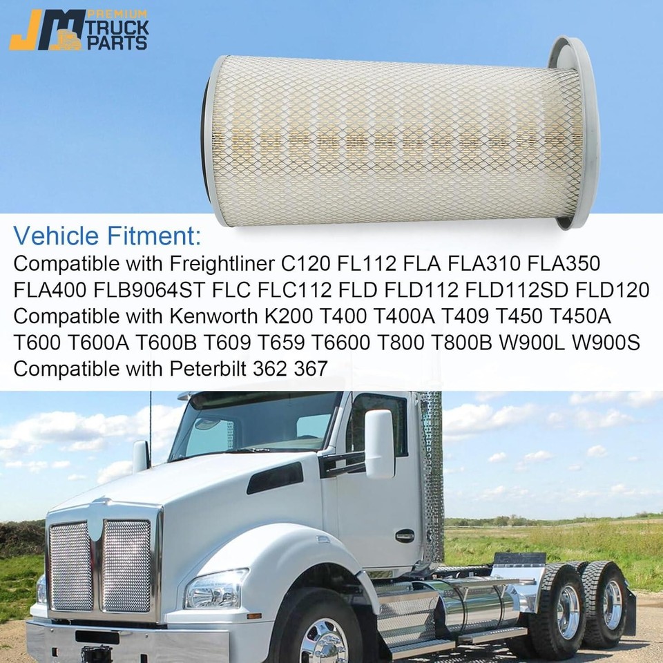 Engine Air Filter For Kenworth Freightliner Peterbilt LAF3551 AF1968 ...
