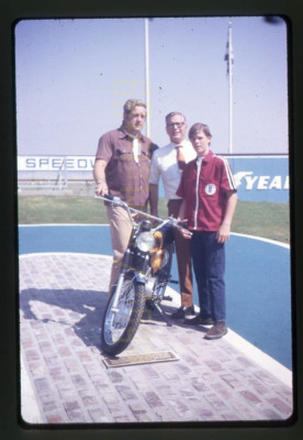 Motorcycle / Winner's Circle - 1970 Ontario Motor Speedway - Vintage ...
