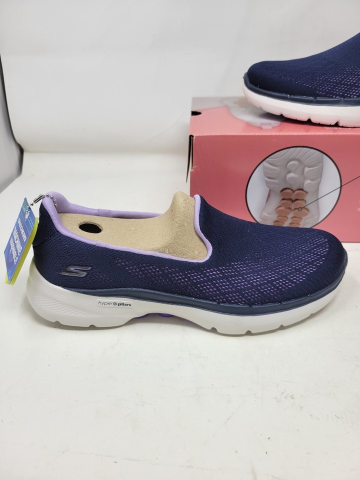 New Women's Skechers Go Walk 6-Cosmic Force 124522/NVLV Athletic Shoes ...