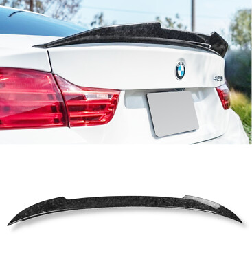 REAR BOOT SPOILER V STYLE FORGED CARBON FIBRE FOR BMW 4 SERIES F33 F83 ...