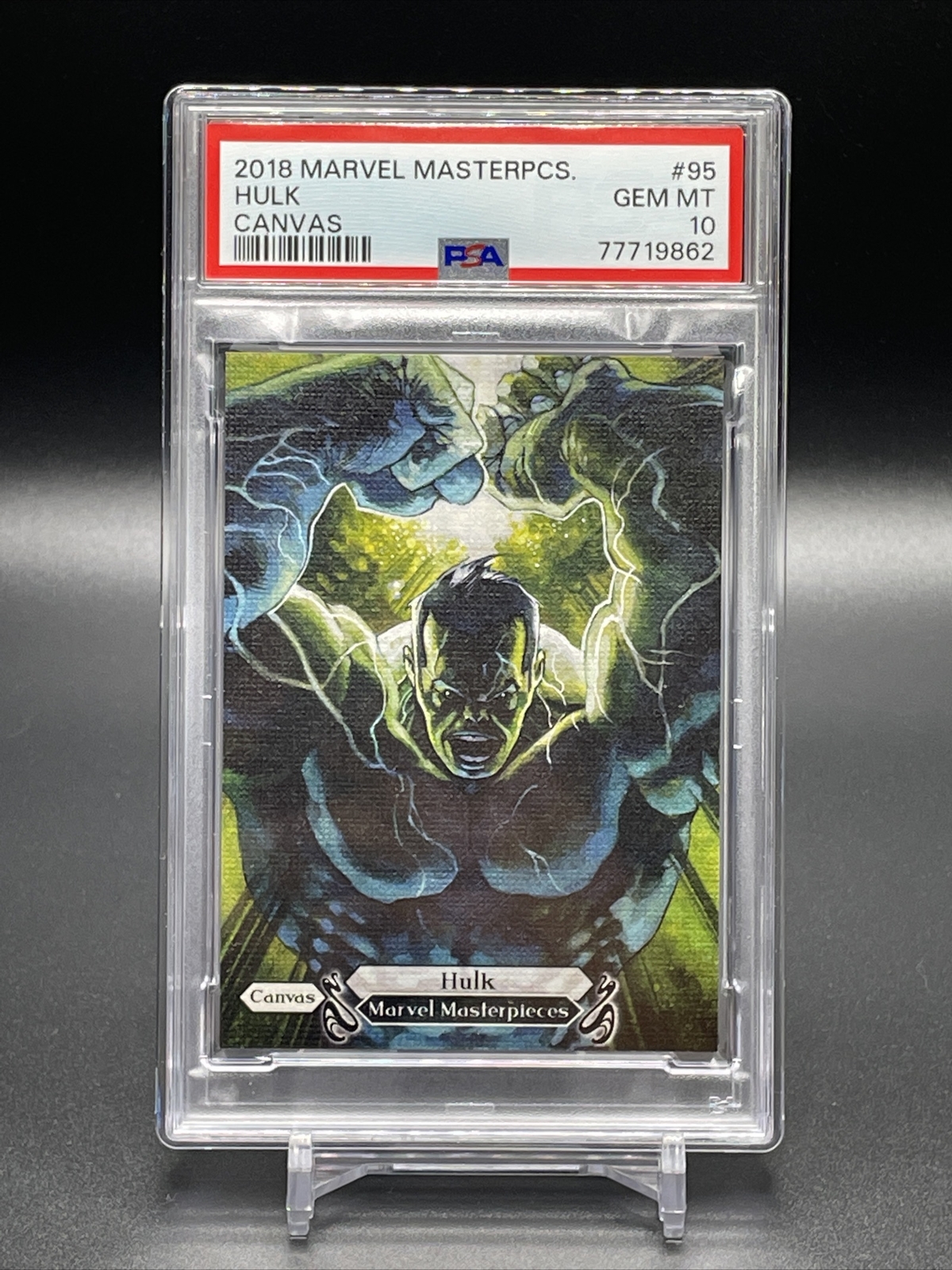 2018 Upper Deck Marvel Masterpieces Canvas Gallery Hulk #95 PSA 10 Gem ...