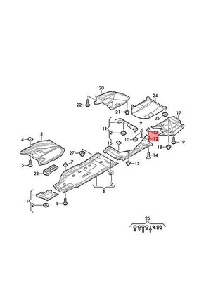 Genuine AUDI A4 Avant S4 quattro RS4 8W2 8W5 8WC 8WD Underbody Trim ...
