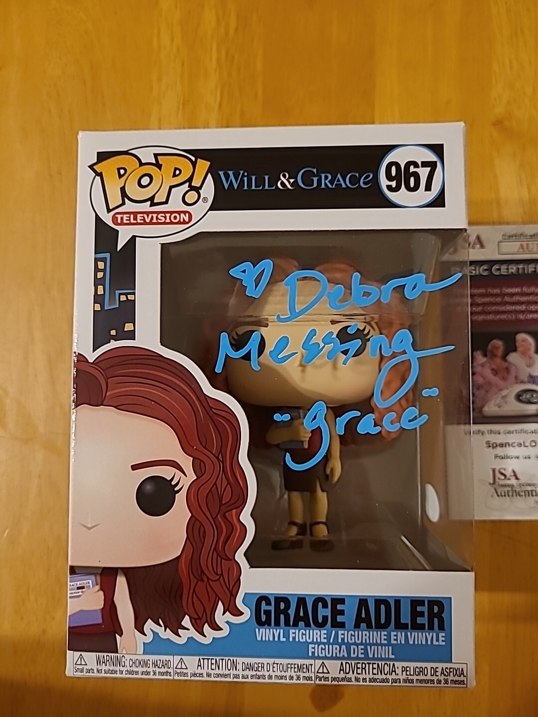 DEBRA MESSING SIGNED GRACE ADLER 967 FUNKO WILL & GRACE AUTOGRAPH JSA ...