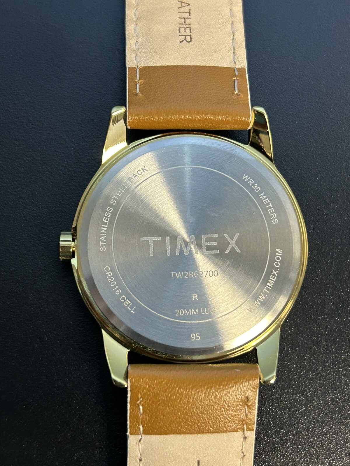 Timex Easy Reader TW2R627009J Women Brown Leather Strap Analog Quartz ...