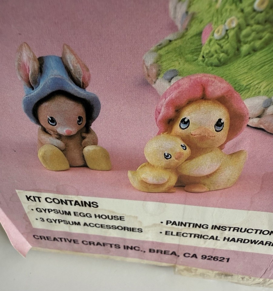 VTG California Creations EASTER EGG HOUSE SET New Sealed HTF COMPLETE 4 ...