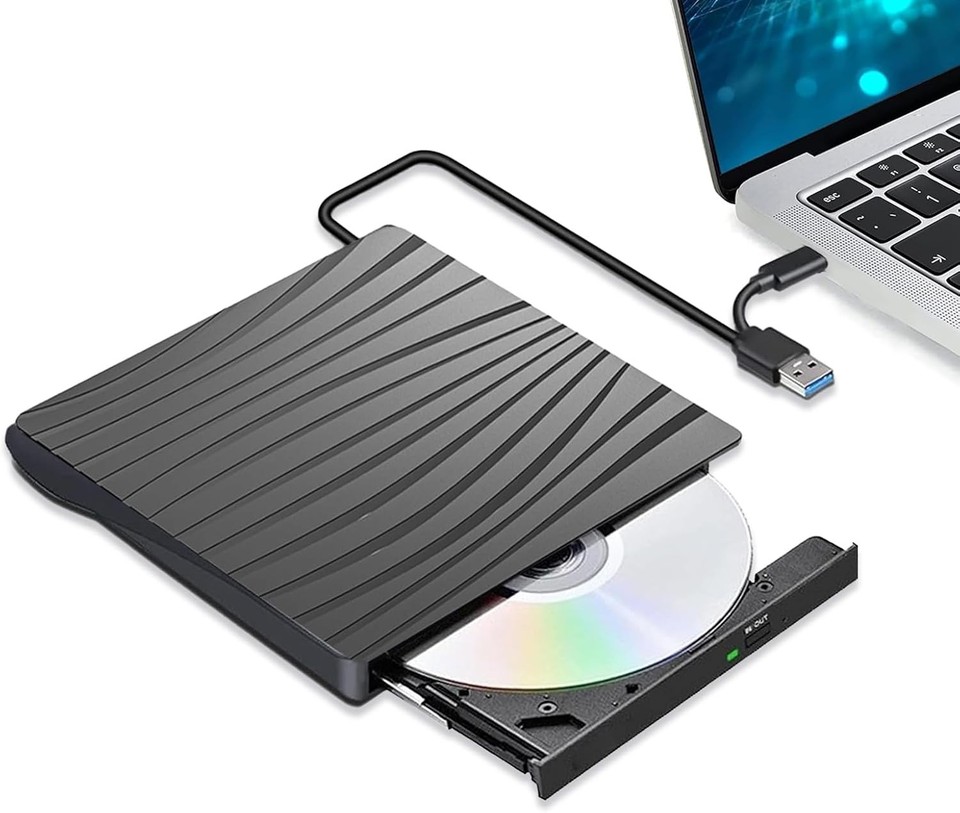 Slim External USB 3.0 DVD CD RW Writer Drive Burner Reader Player For ...