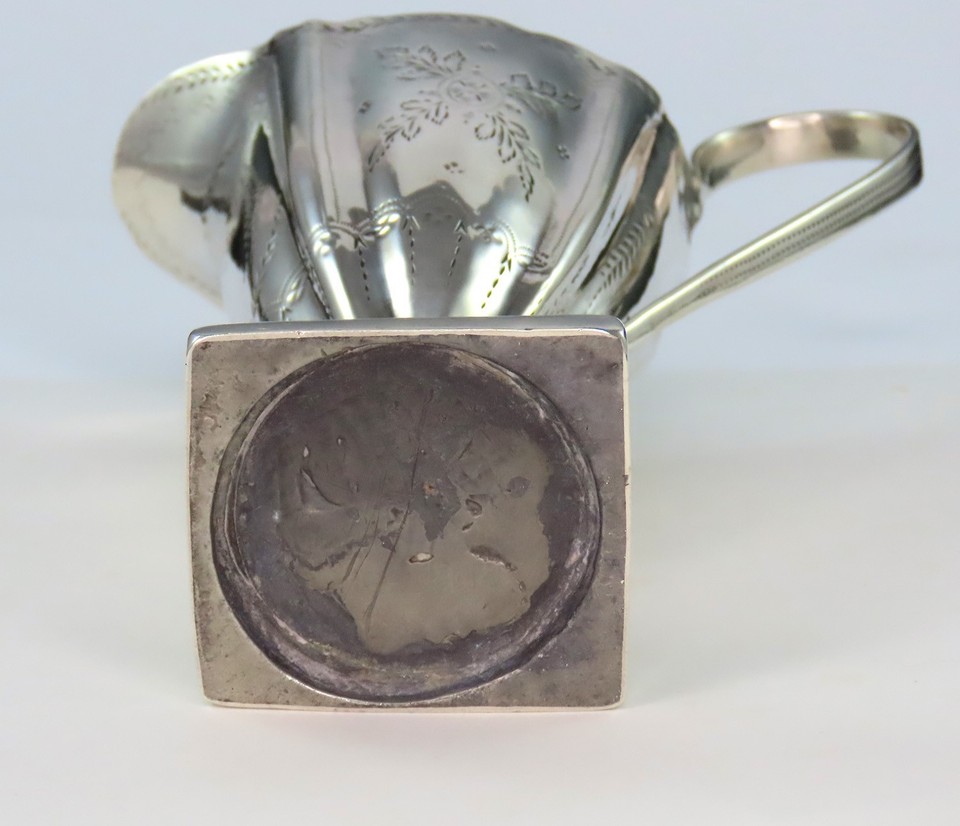 c1790 Antique English or American Creamer w/ Nice Engravings 5 1/2 ...