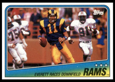 1988 Topps #287 Rams Team Leaders - Jim Everett TL Los Angeles Rams | eBay