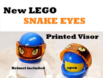 New LEGO Snake Eyes Visor Motorcycle Helmet Trans Orange Printed ...