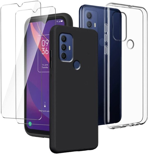 For TCL 501 505 403 405 305 306 50SE Case Silicone Phone Cover & Screen ...