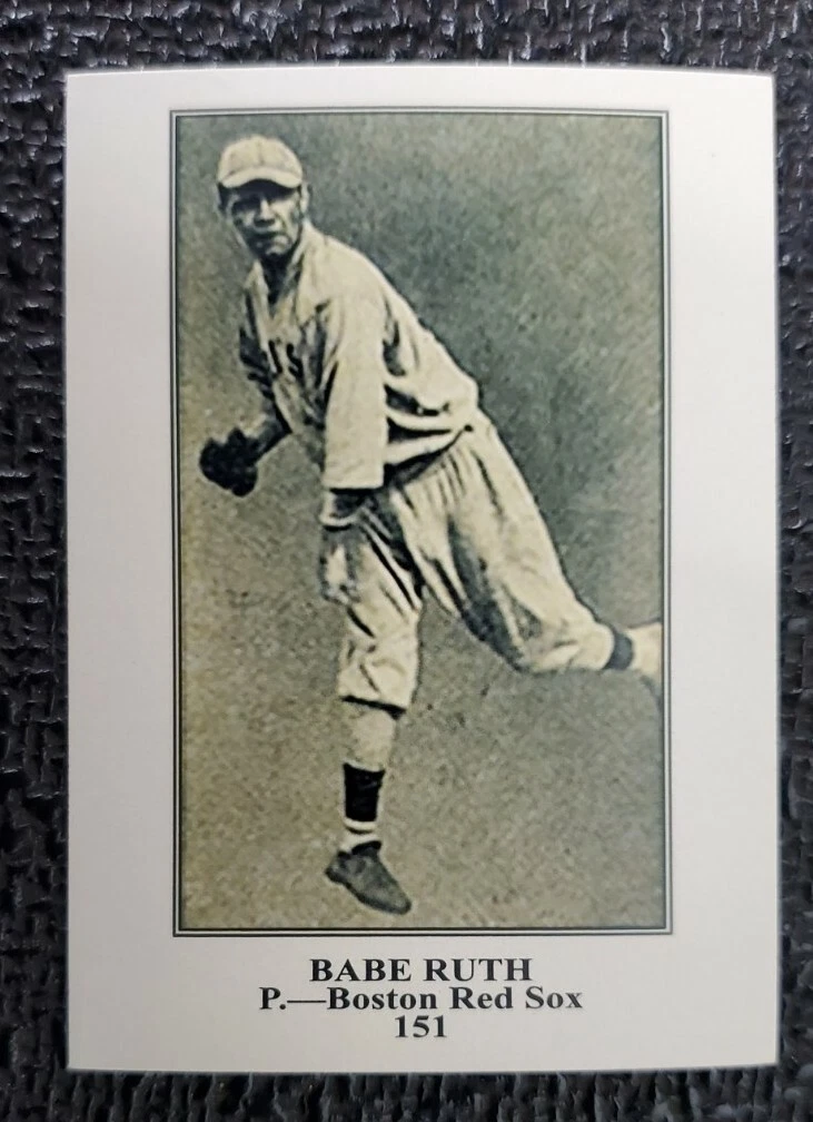 Babe Ruth Baseball Card Red Sox