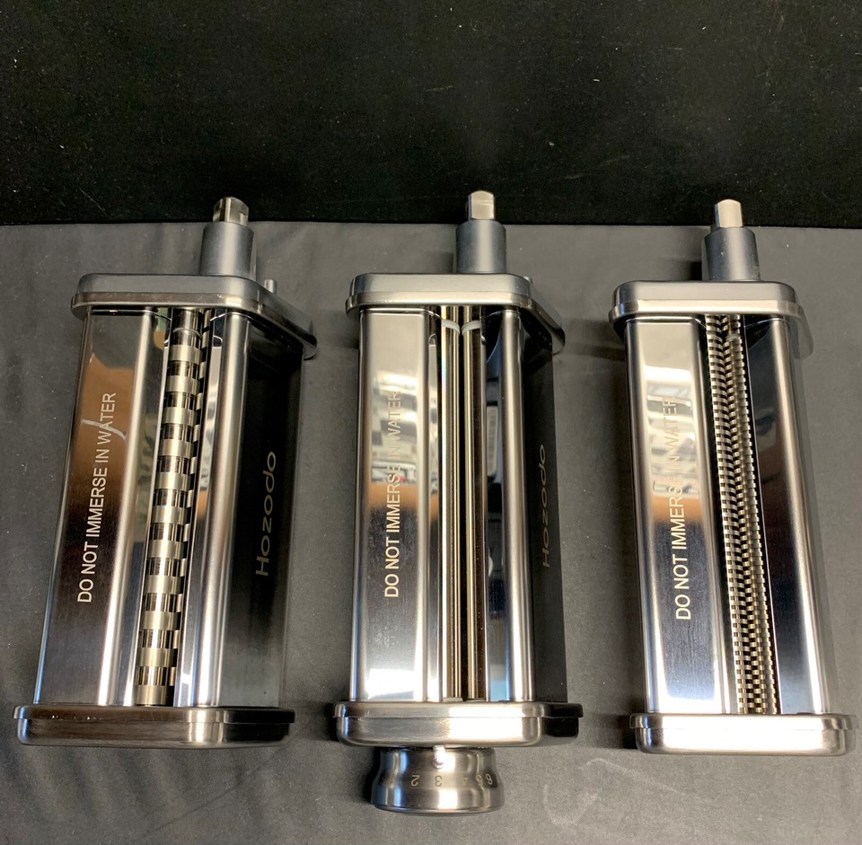 Kitchen 3-Piece Pasta Roller and Cutter Set for KitchenAid Stand-HOZODO ...