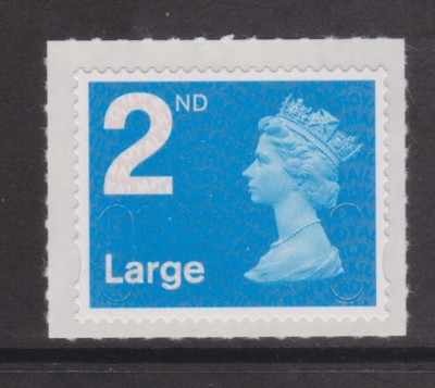 SG U2977 ex U2943 GB MNH MACHIN DEFINITIVE 2ND CLASS LARGE MAIL NO DATE ...