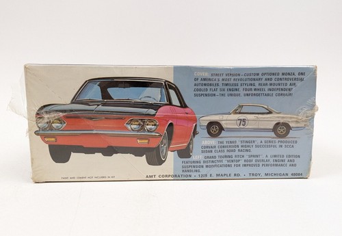 Vintage AMT Corvair Monza Plastic Model Kit #T374-225 SEALED COMPLETE 3 ...
