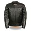 MILWAUKEE LEATHER MENS SIDE STRETCH MOTORCYCLE JACKET w/ REFLECTIVE ...