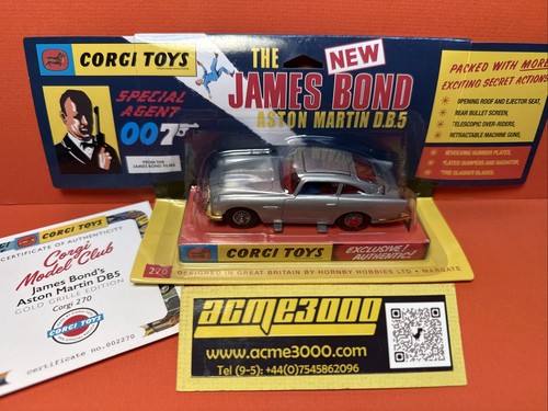 2026 Corgi Model Club Reissue 270 JAMES BOND 007 ASTON MARTIN DB5 Gold ...