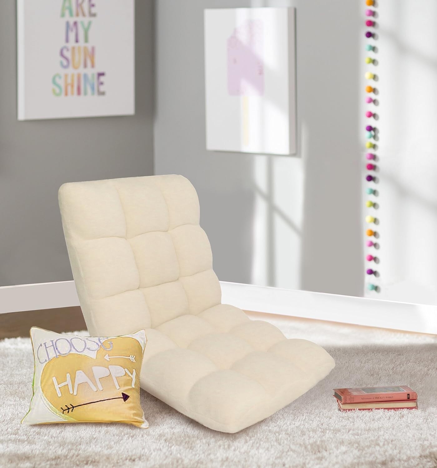 Ergonomic Floor Chair Adjustable Recliner Gaming Chair Memory Foam ...