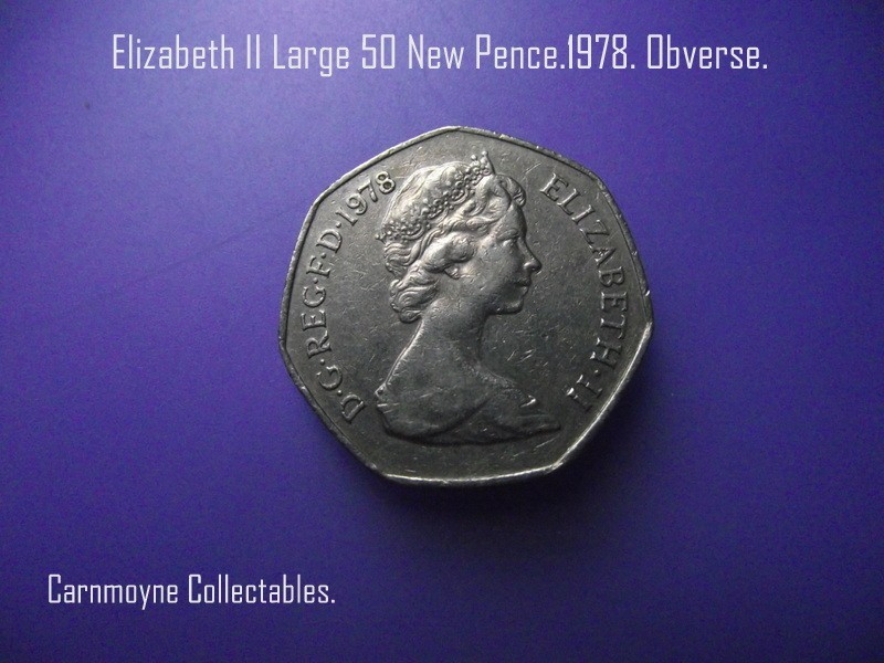 Elizabeth II Large 1978 50 New Pence Coin AH9426. | eBay