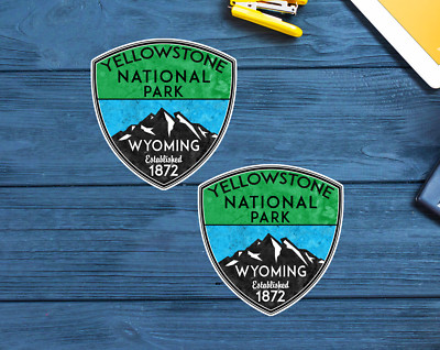 (2)Yellowstone National Park 1.75" Decals Stickers Wyoming Sticker ...