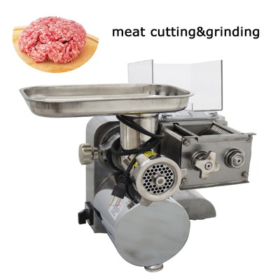 110V Commercial Desktop 6mm Meat Grinder and 5mm Cutting Machine 250kg ...